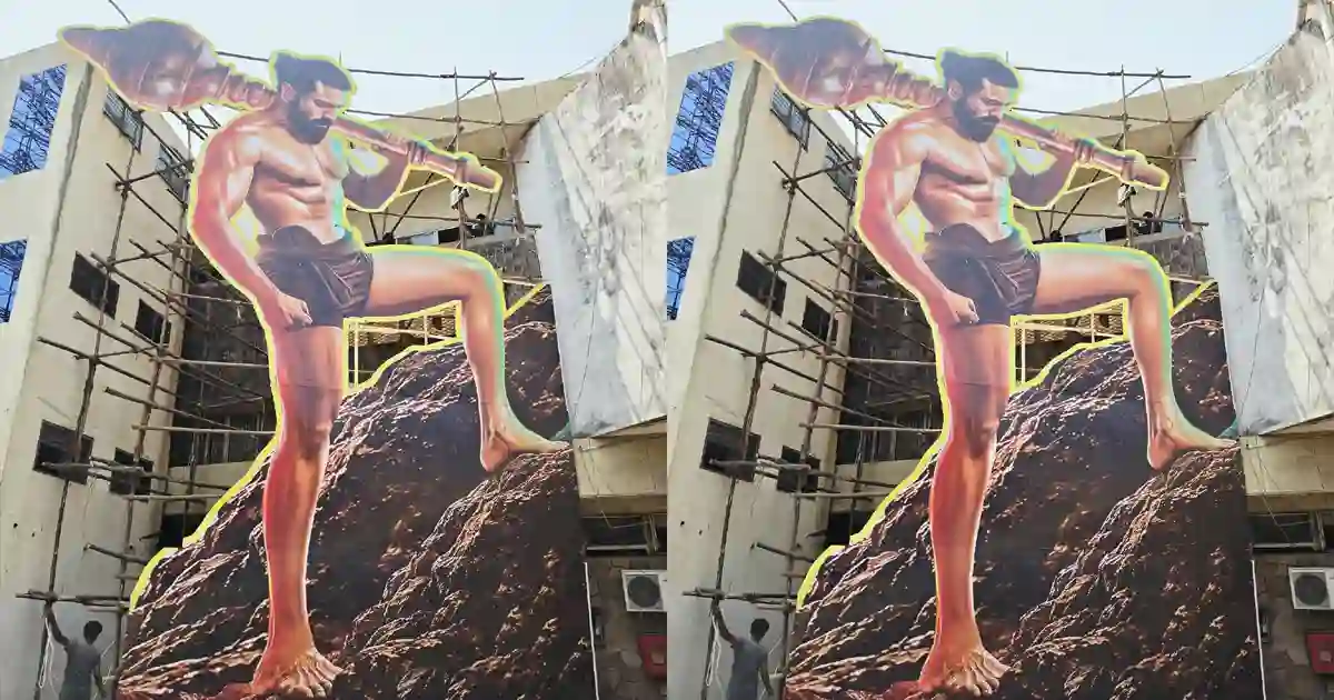 Pic Talk: Ram Charan’s towering Pehelwan cutout steals the show in Vizag